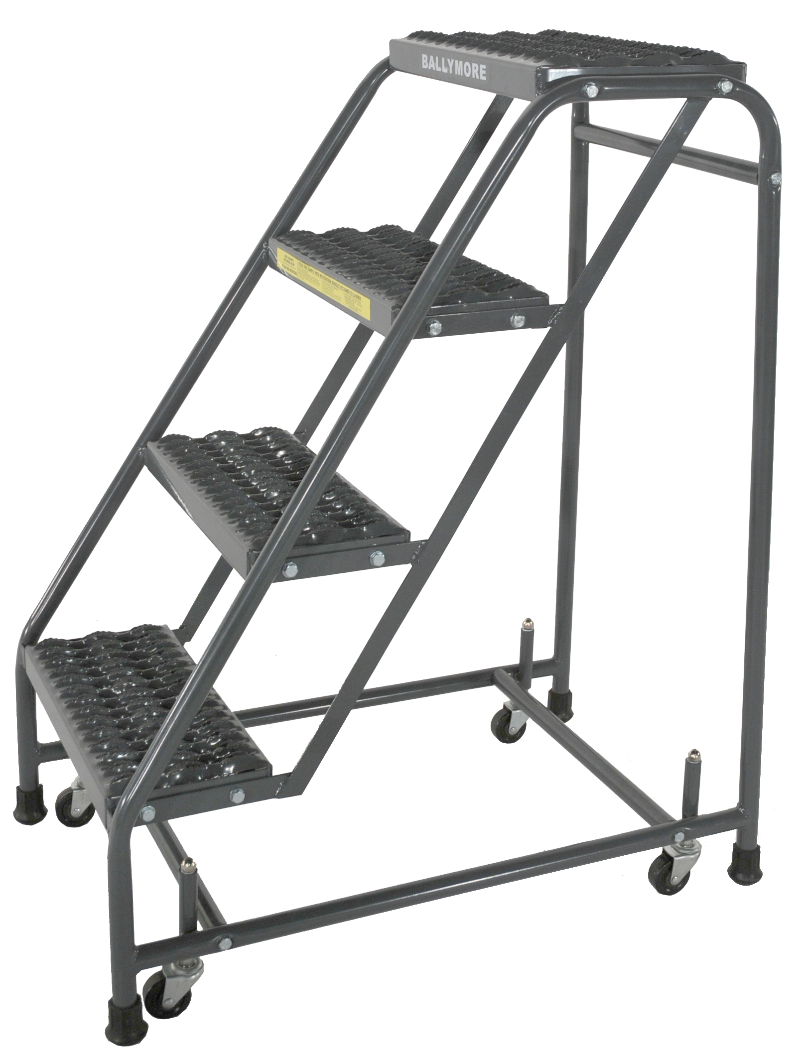 Spring Loaded Caster Ladder - 4 Step, No Handrails - Ballymore ...