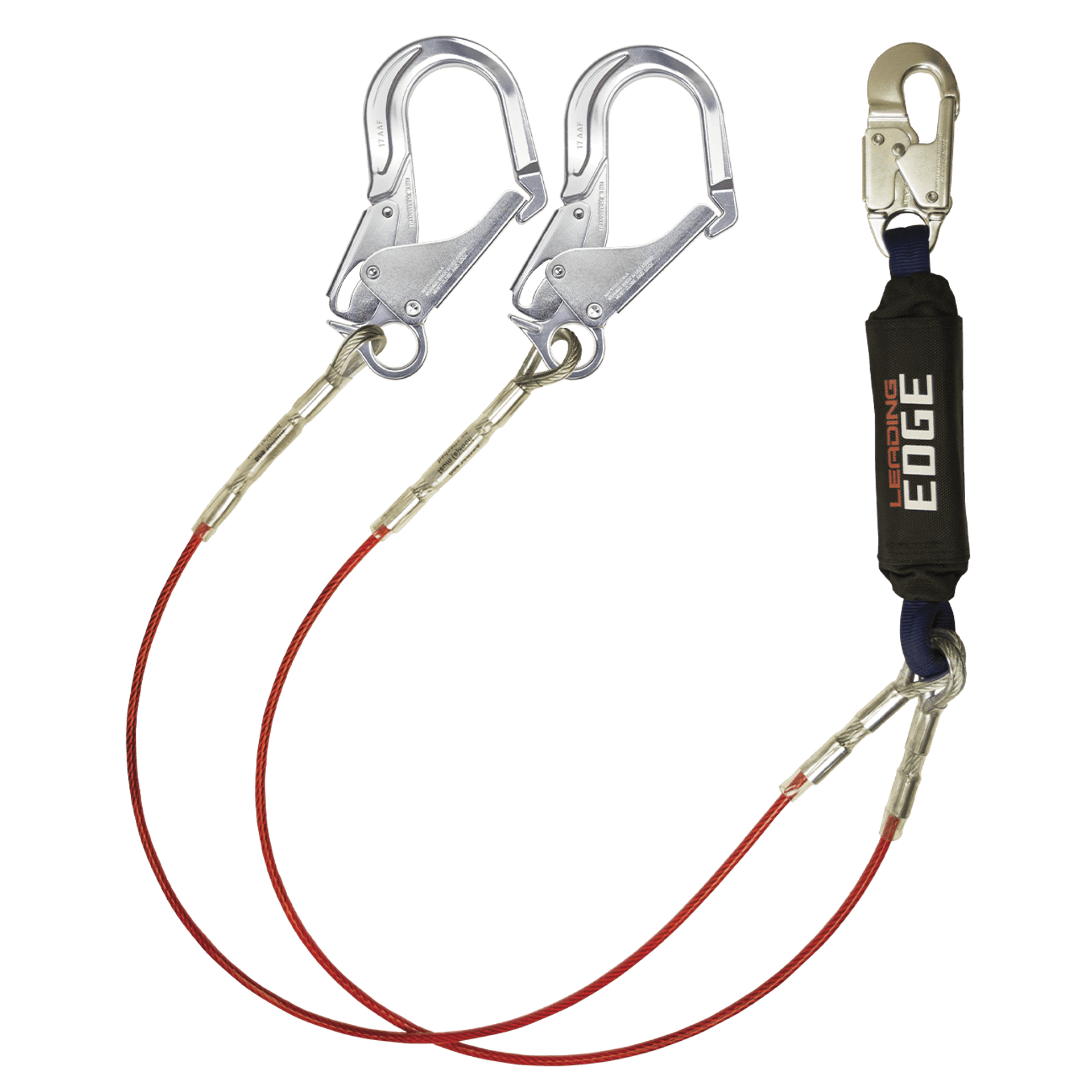 6' Leading Edge Cable Energy Absorbing Lanyard, Double-leg with Alumin ...