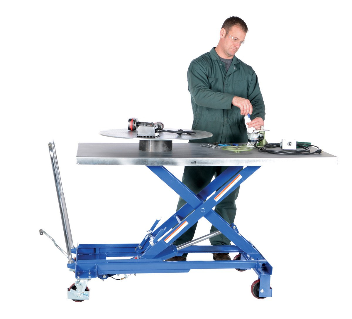 1000 Lb. Steel Hydraulic Single Scissor Cart – CART-1000-LD – Vestil ...
