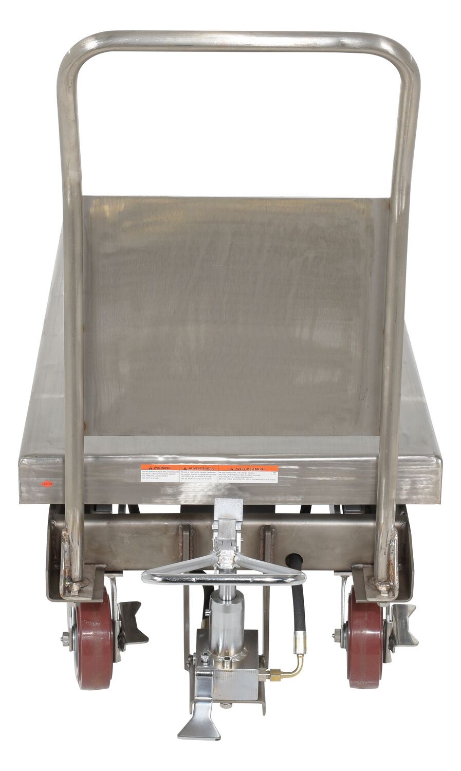2000 Lb. Partially Stainless Steel Hydraulic Elevating Cart with Foot ...