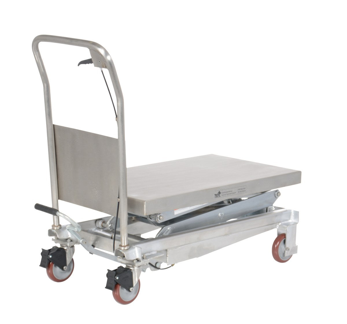 800 Lb. Partially Stainless Steel Hydraulic Elevating Cart – CART-800 ...