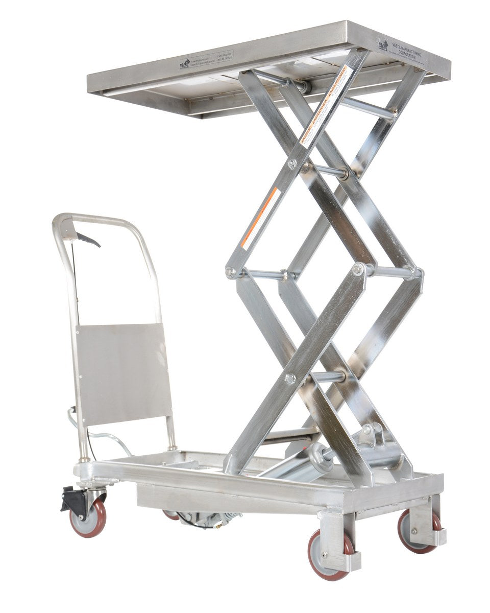 800 Lb. Partially Stainless Steel Hydraulic Elevating Cart – CART-800 ...