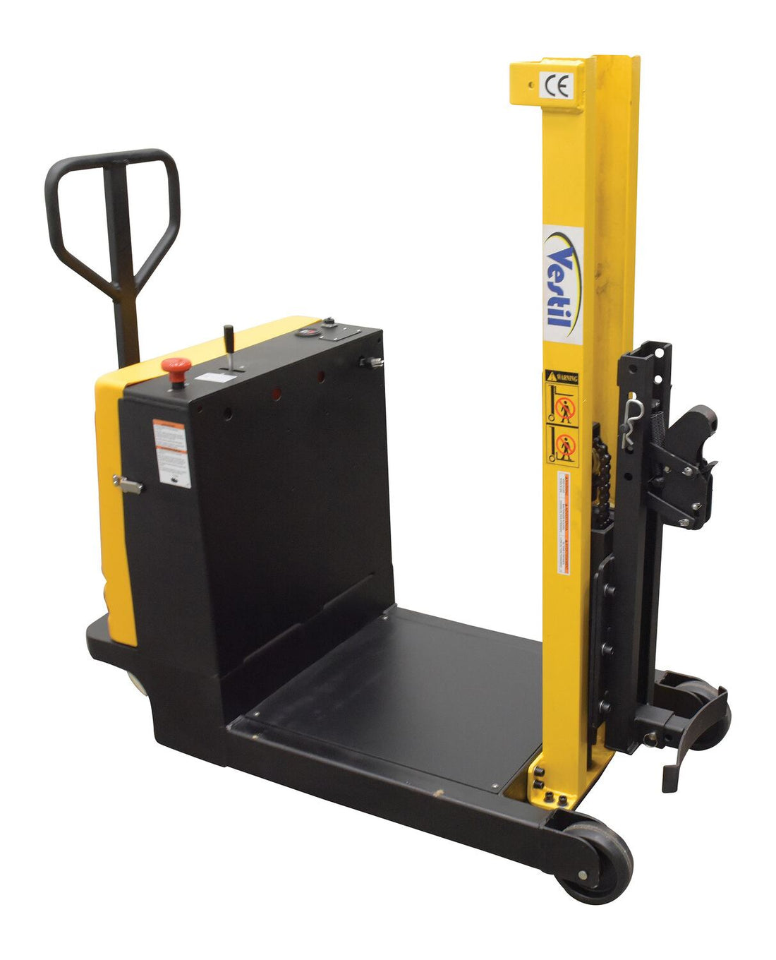 700 Lb. Steel Manual Drive Powered Lift Counter Balanced Drum Stacker ...
