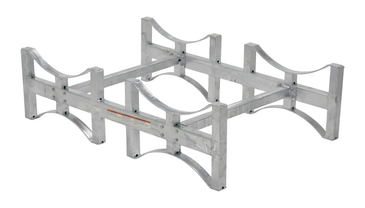 Galvanized Steel Stackable 2 Drum Rack – 1,600 lb Capacity – DRUM-RACK ...