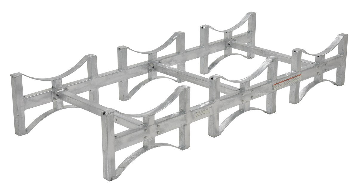 Galvanized Steel Stackable 3 Drum Rack – 2,400 lb Capacity – DRUM-RACK ...
