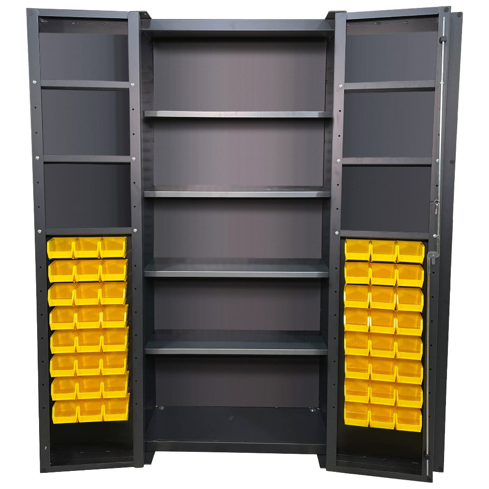 Bin & Shelf Cabinets - Door Bins, Half Louvered Doors - Deep Door - Va ...