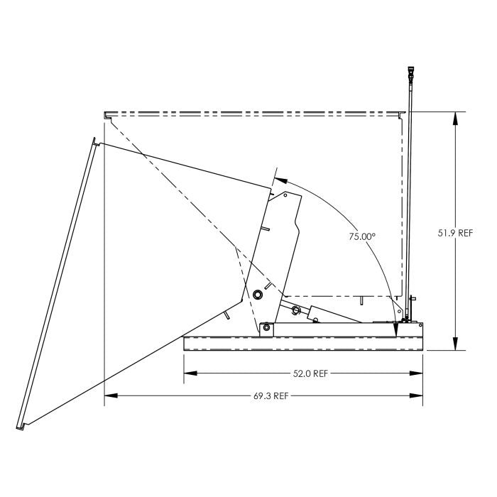 Powered Self-Dumping Hopper Forklift Attachment - 2 Cubic Yard - Steel ...