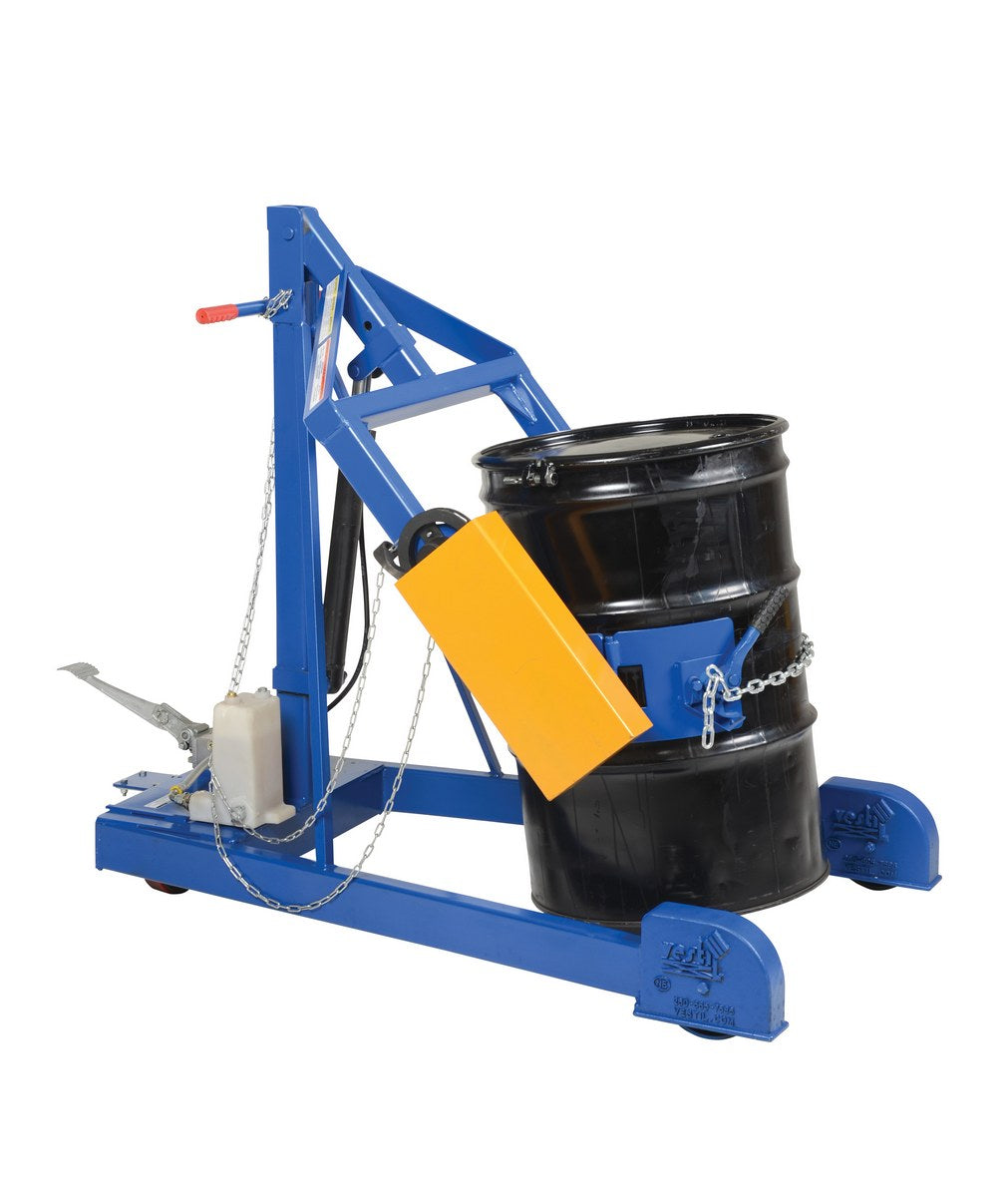 Steel Portable Hydraulic Drum Carrier, Rotator & Boom – 80-5/8" Lift H ...
