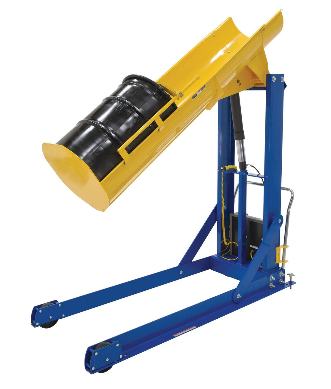 Steel DC Powered Portable Hydraulic Drum Dumper – 72" Dump Height – 1 ...