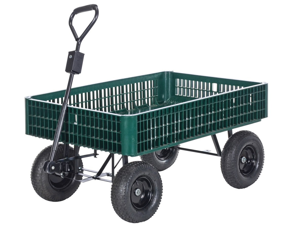 1000 Lb. Steel Landscape Cart with Plastic Crate – LSC-3052-PCW – Vest ...