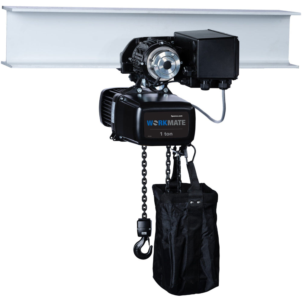 2 ton Electric Chain Hoist - Two Speed 230v Three Phase - Motorized Tr ...