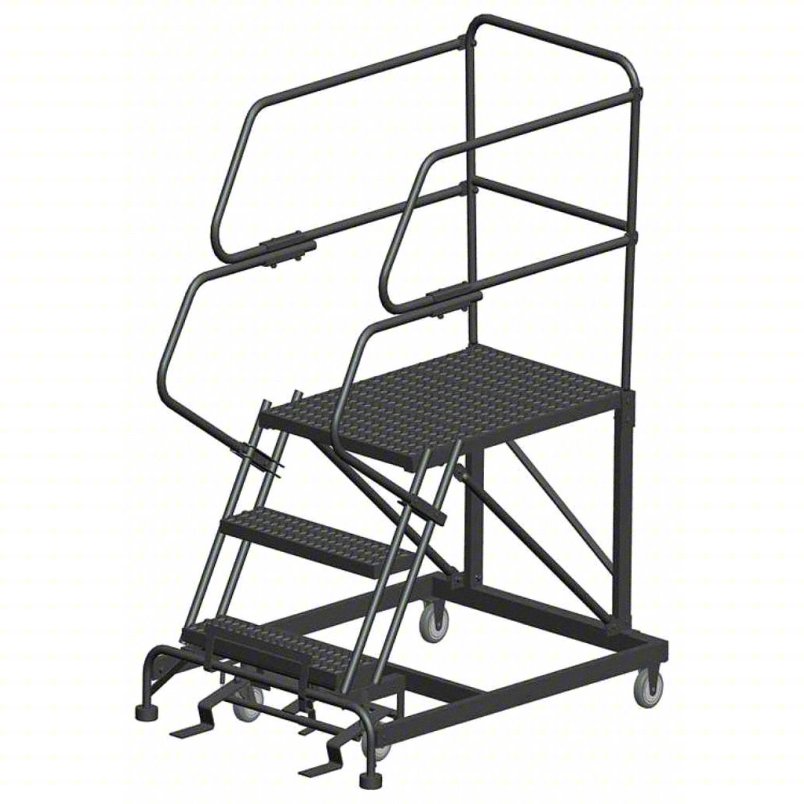Mobile Work Platform - Heavy Duty - 3 Step, Handrails - Ballymore ...