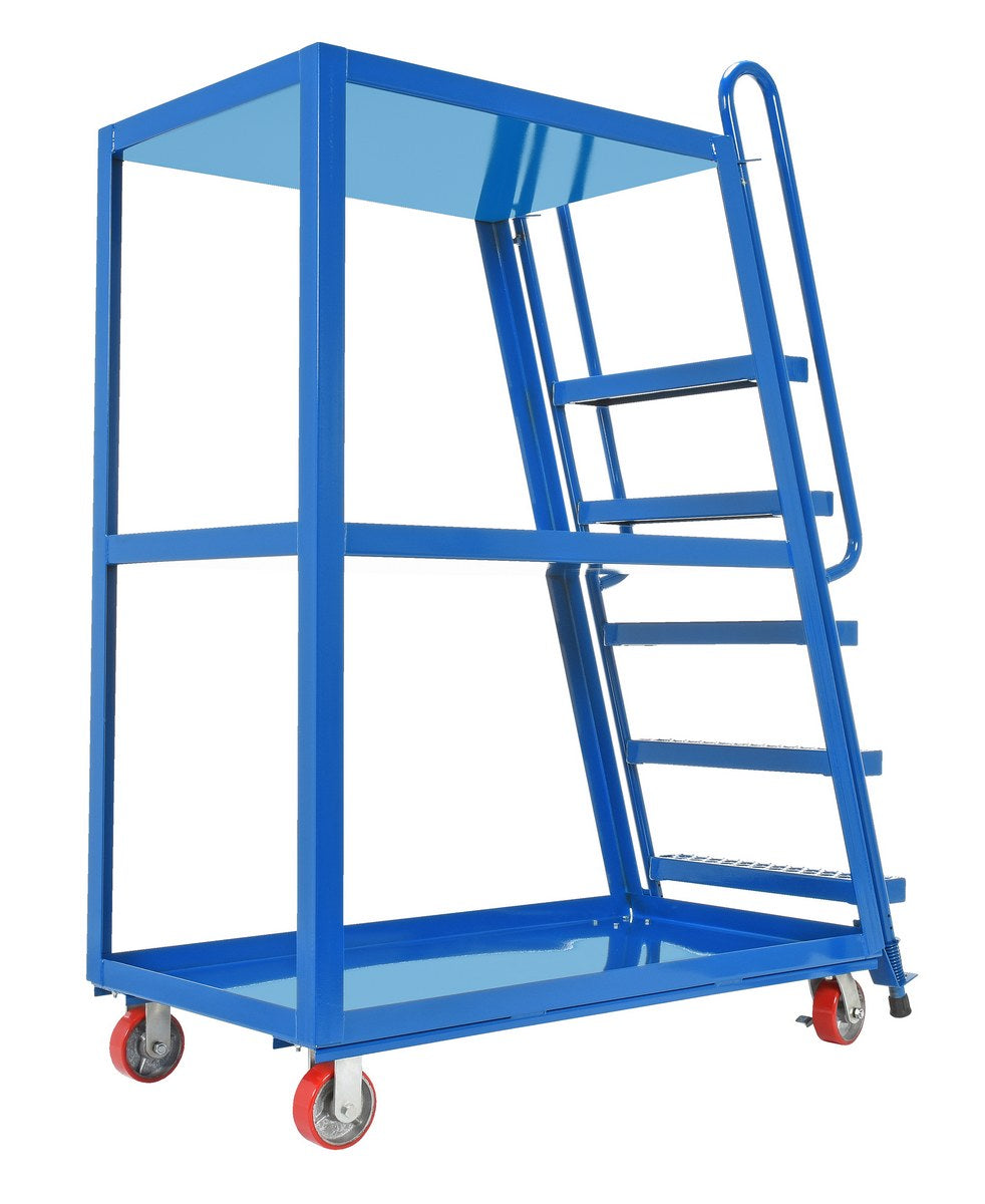 1,000 Lb Steel High Frame Cart with Polyurethane On Steel Casters – SP ...