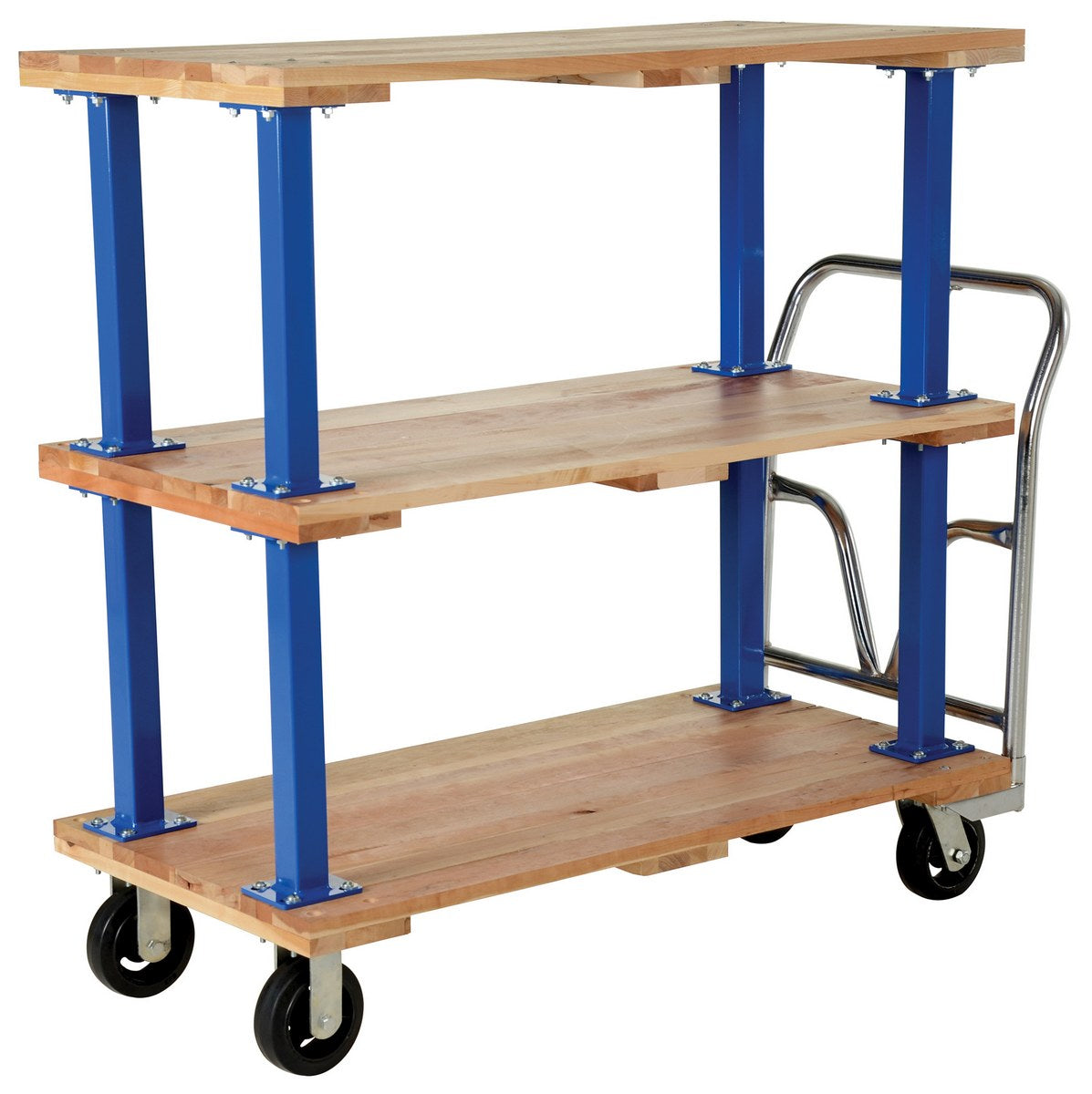 1600 Lb. Hardwood Triple Deck Platform Cart – VHPT/TD-2448 – Vestil ...