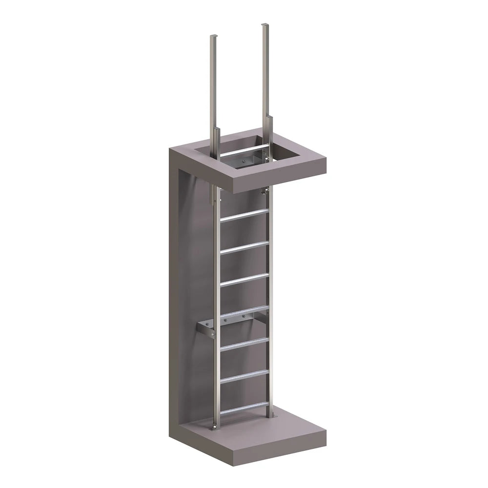 Vertical Fixed Ladder w/ Retractable Stiles - RL34 Model - Kattsafe – Industrial ProShop