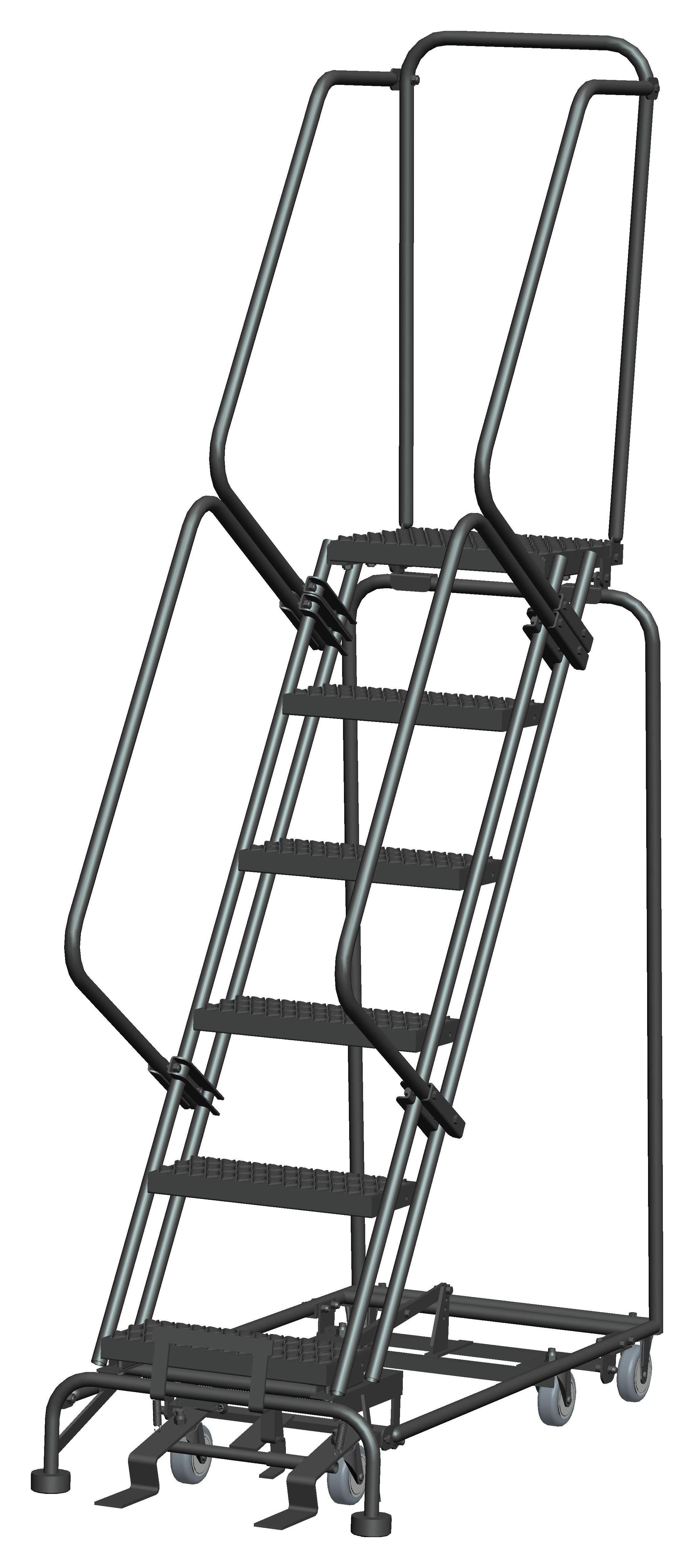 Rolling Ladder - All Direction - 6 Step, Handrails - Ballymore ...
