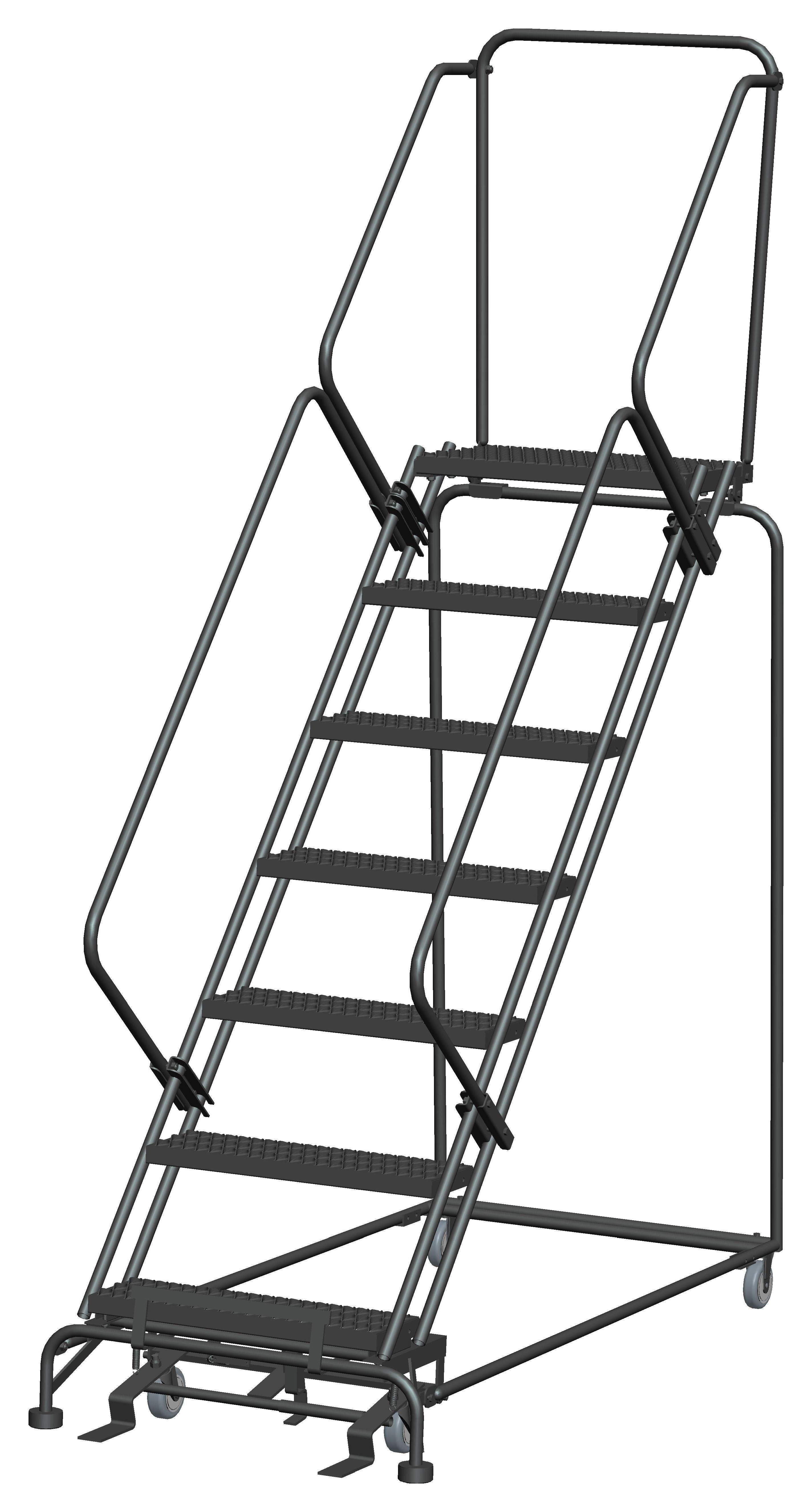 Rolling Ladder - 50° Slope Walk Down - 6 Step, Handrails - Ballymore ...