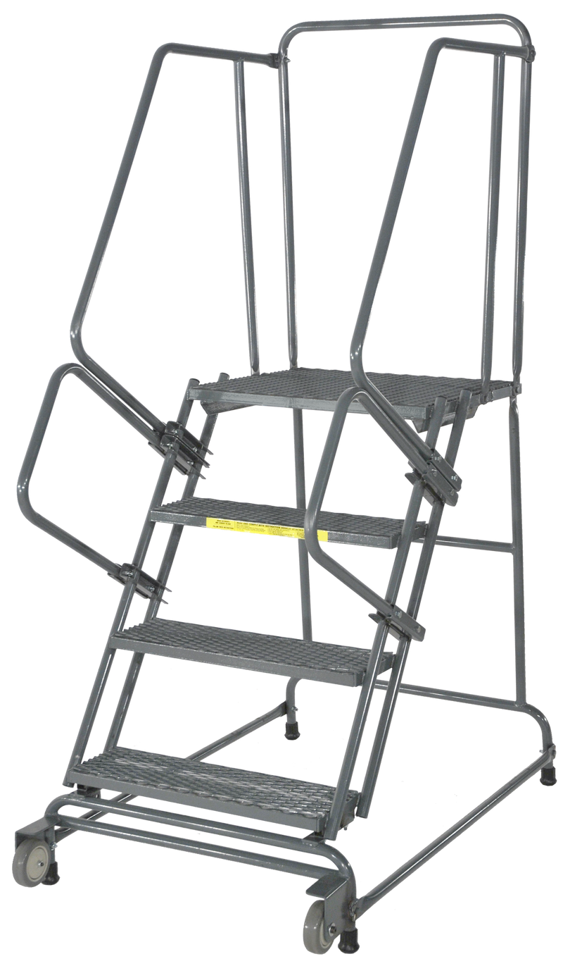 Rolling Ladder - Tilt & Roll - 6 Step, Handrails - Ballymore