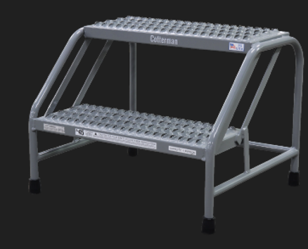 Step Stand - Steel, 2 Step - 24" Tread Width - Cotterman – Industrial ...