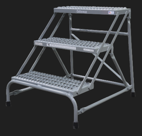 Step Stand - Steel, 3 Step - 30" Tread Width - Cotterman – Industrial ...