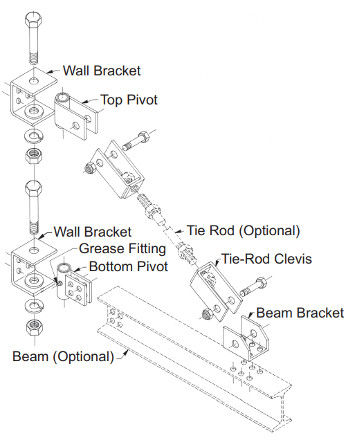 Wall-Bracket Kit - Tie Rod Jib Crane - Spanco