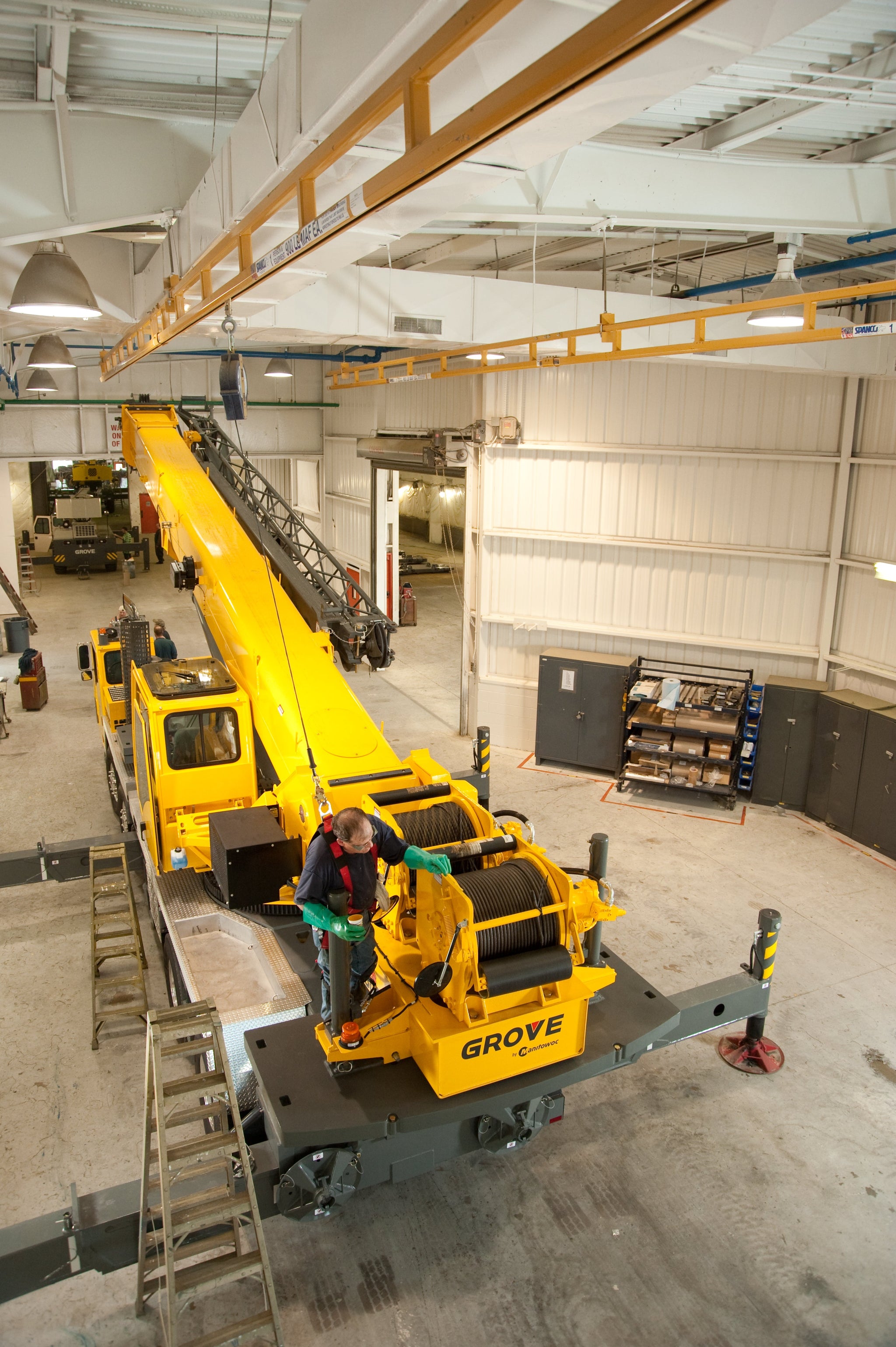 Ceiling Mounted Monorail Fall Protection, 2-Person Rated, 20ft Support ...