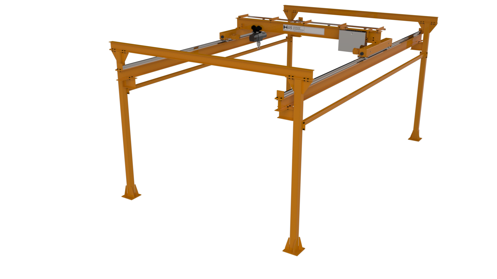 2 ton Top Running Bridge Crane - Freestanding - Motorized – Industrial ...