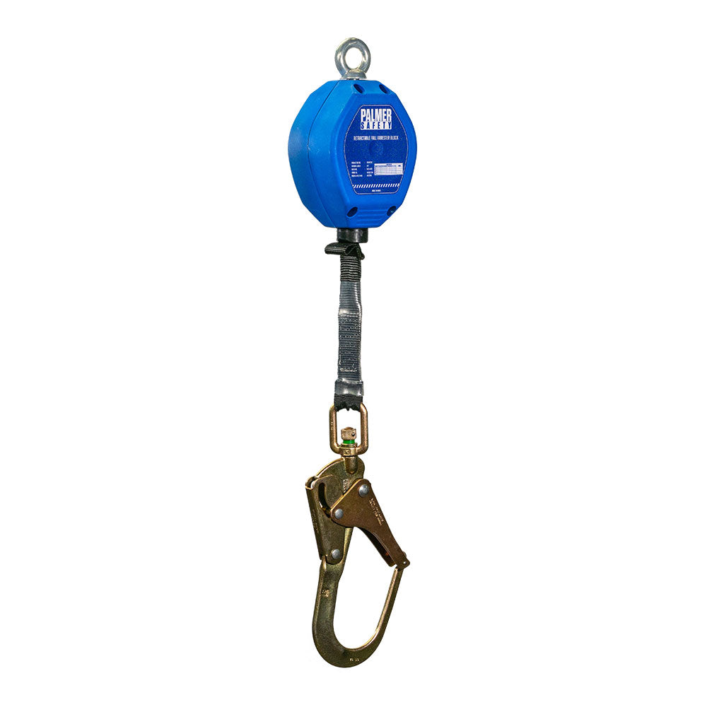11 ft Self-Retracting Lifeline, Polyester Webbing w/ Rebar Hook - Palm ...